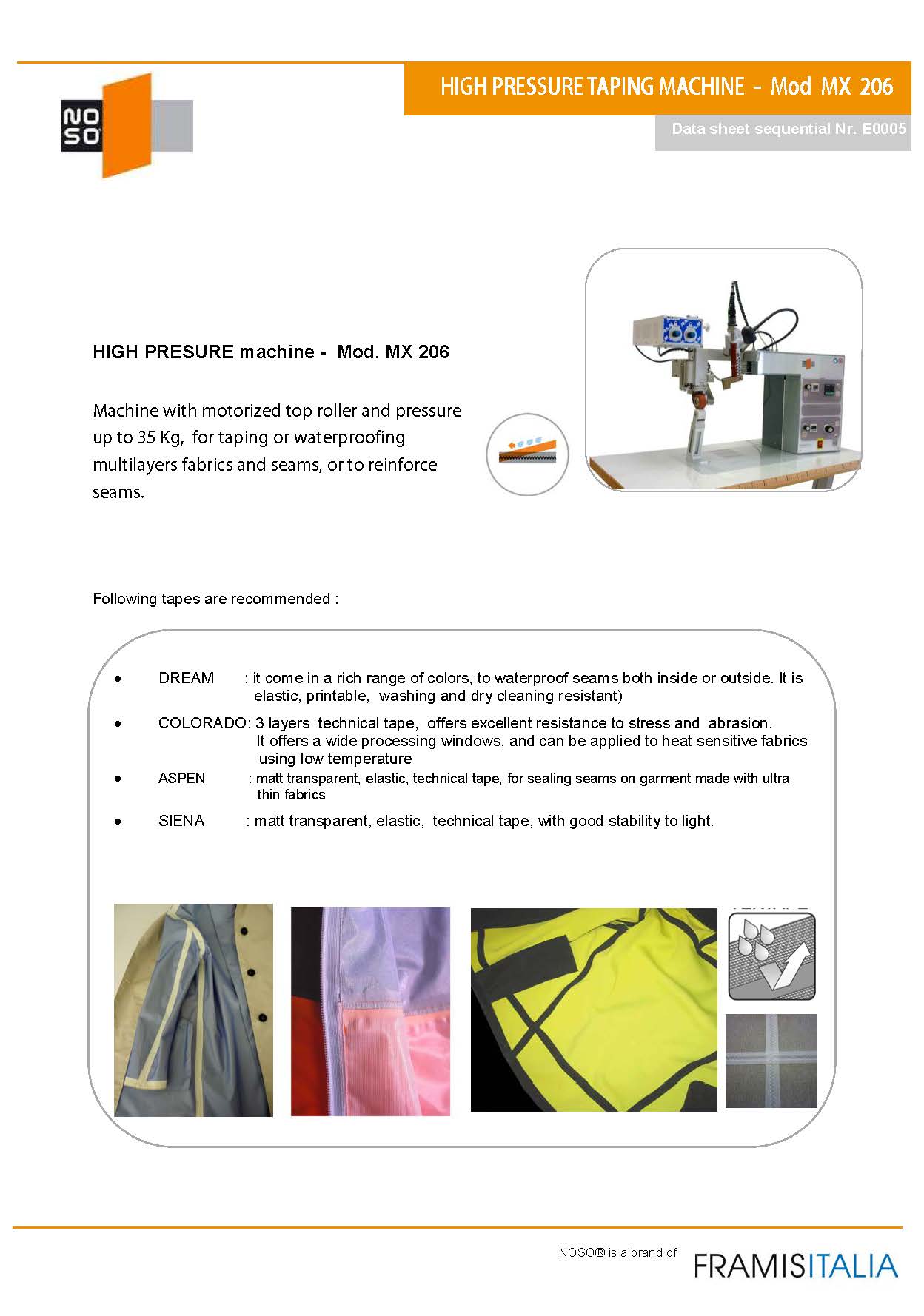 Nawon USA l FRAMIS MX-206 SEAM TAPING MACHINE